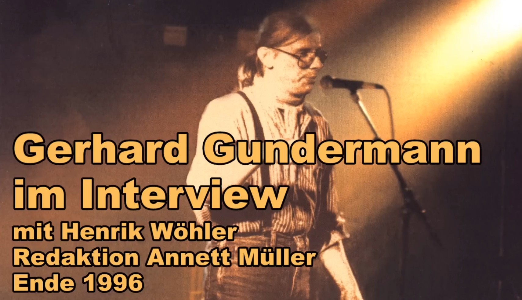 Gerhard Gundermann im Gespräch zu Authentizität, Rebellion und den ...